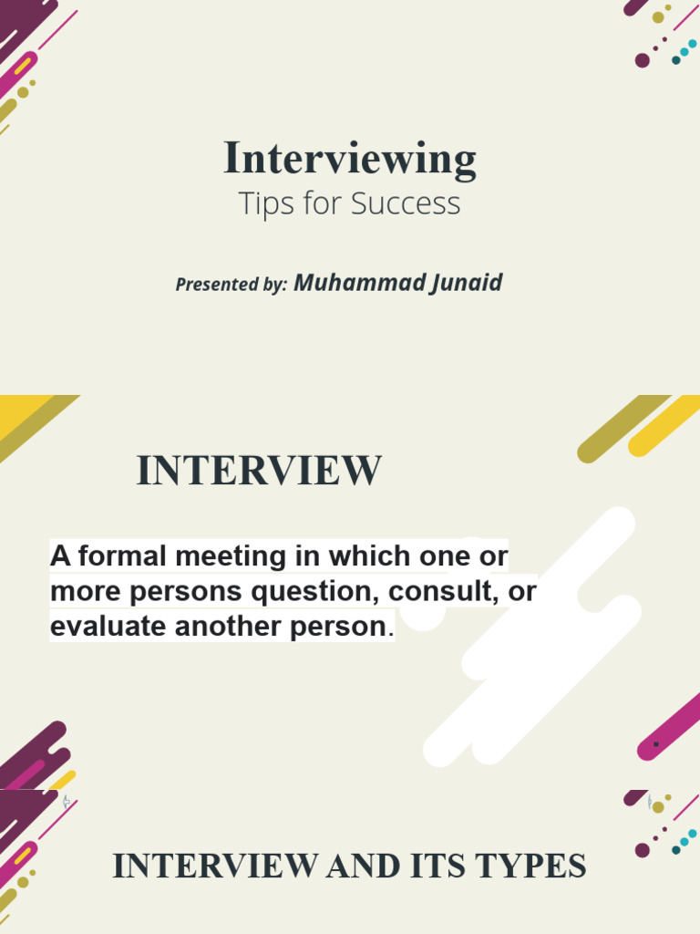 College Interview Tips by Slidesgo (Autosaved) | PDF | Planets | Saturn