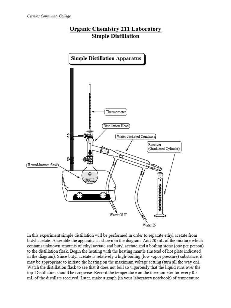 5a - Simple Distillation | PDF | Distillation | Physical Quantities