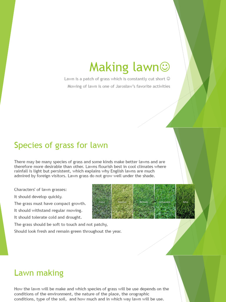 Making Lawn | PDF | Lawn | Tillage