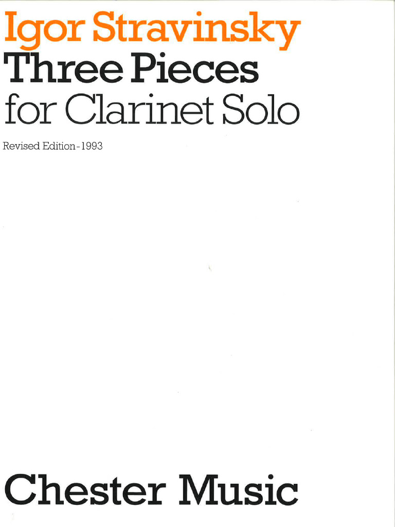 Stravinsky Igor Trois Pièces | PDF