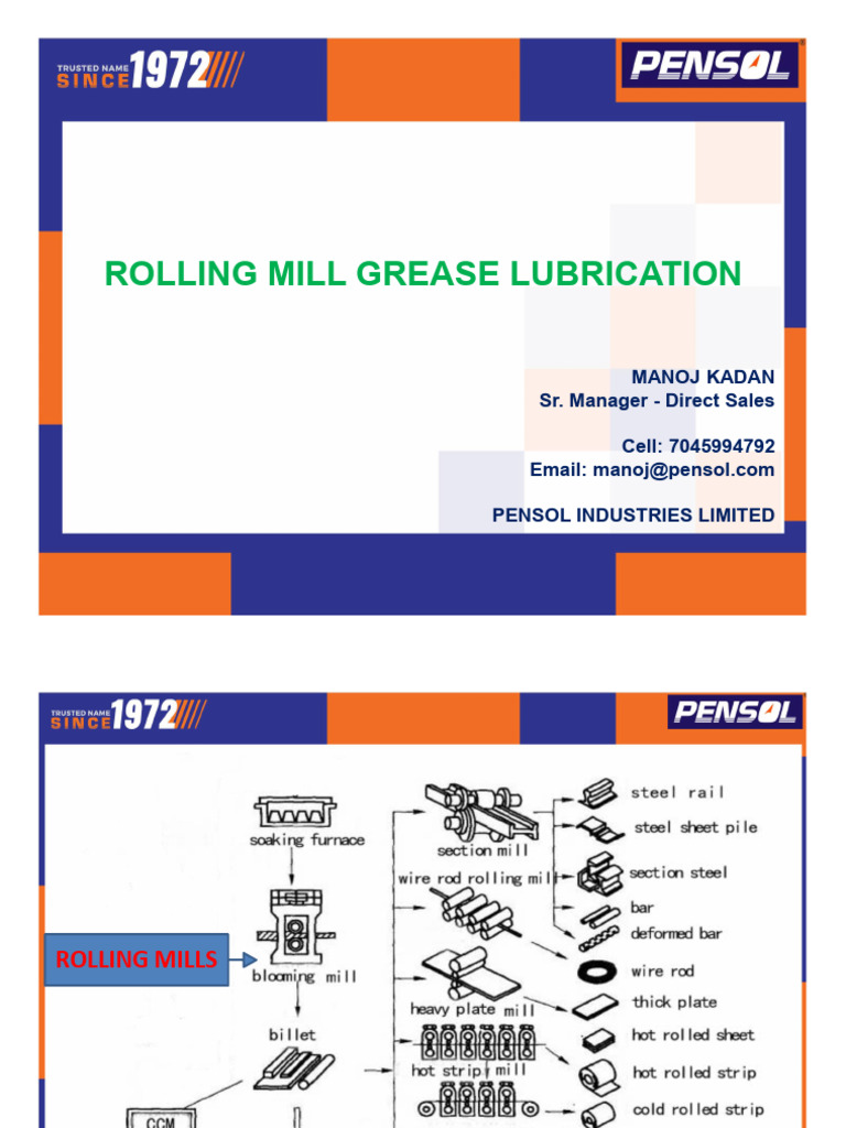 Steel Rolling Mill Grease | PDF