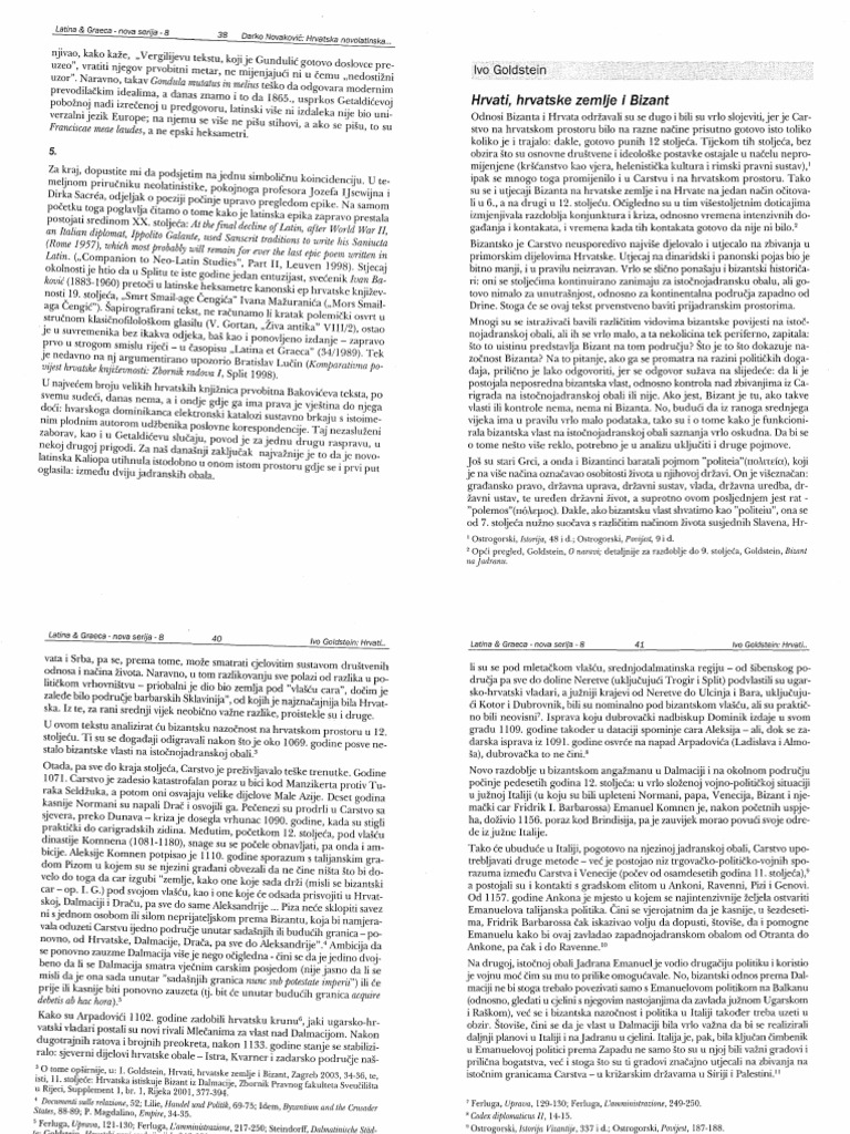 2005.08 39-52 Goldstein Hrvati Hrvatske Zemlje I Bizant | PDF