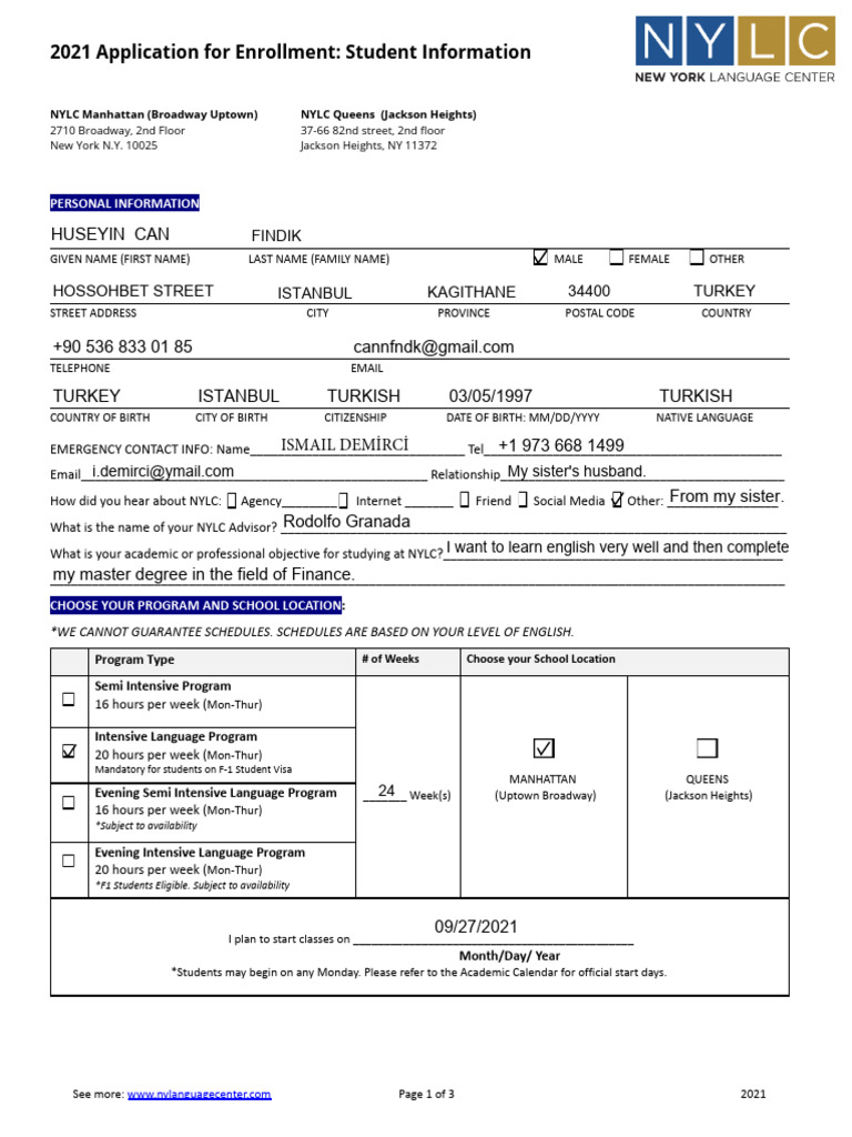HCF - 2021 NYLC Application For Enrollment Semi and Intensive Programs ...