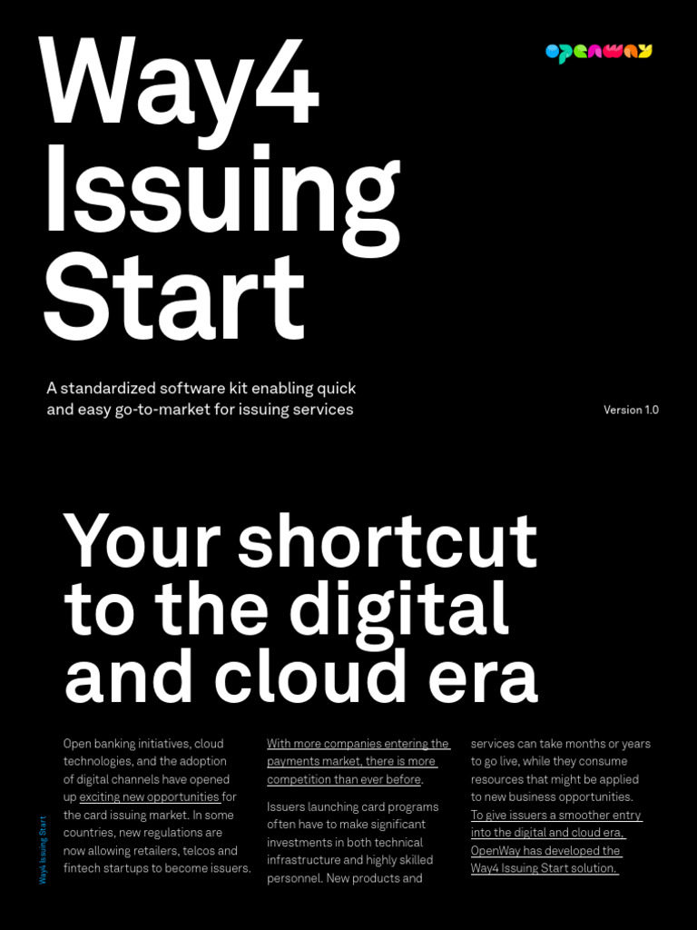 WAY4 Issuing Start | Download Free PDF | Emv | Credit Card