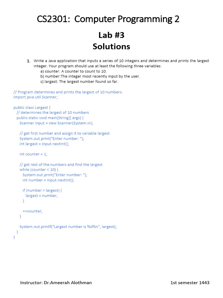 لاب3 | PDF | Computer Program | Programming