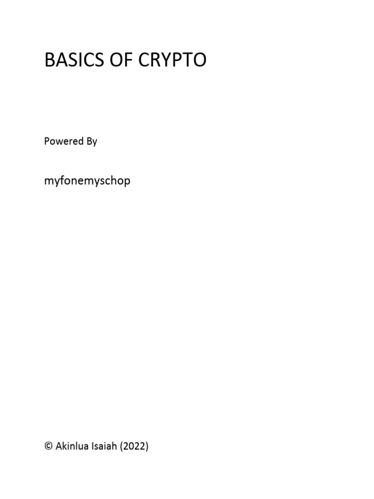 Basic Crypto | PDF | Cryptocurrency | Bitcoin