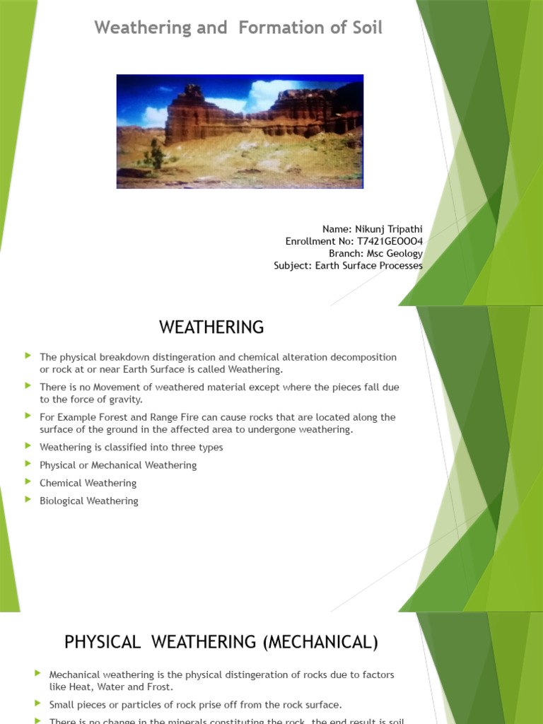 Weathering and Formation of Soil - PPT - 060751 | PDF | Weathering | Soil
