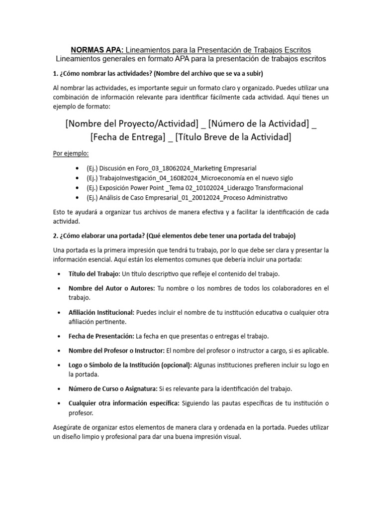 NORMAS APA-Lineamientos Generales para La Presentación de Trabajos Escritos | PDF | Crecimiento ...