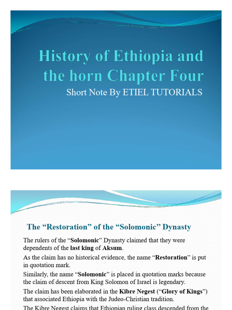 History of Ethiopia and The Horn Chapter Four | PDF