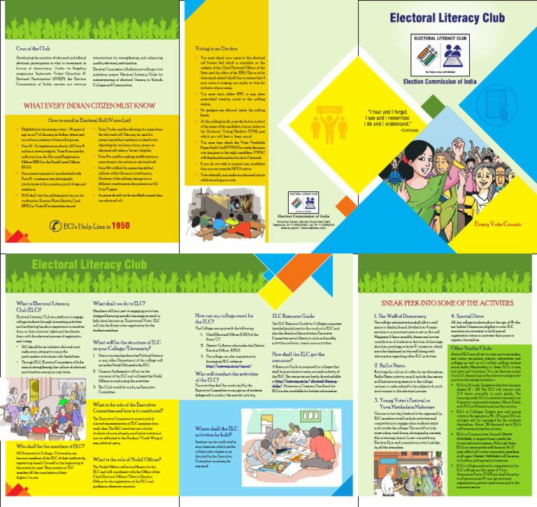 Electoral Literacy Clubs Brochure English (PRINT) | PDF