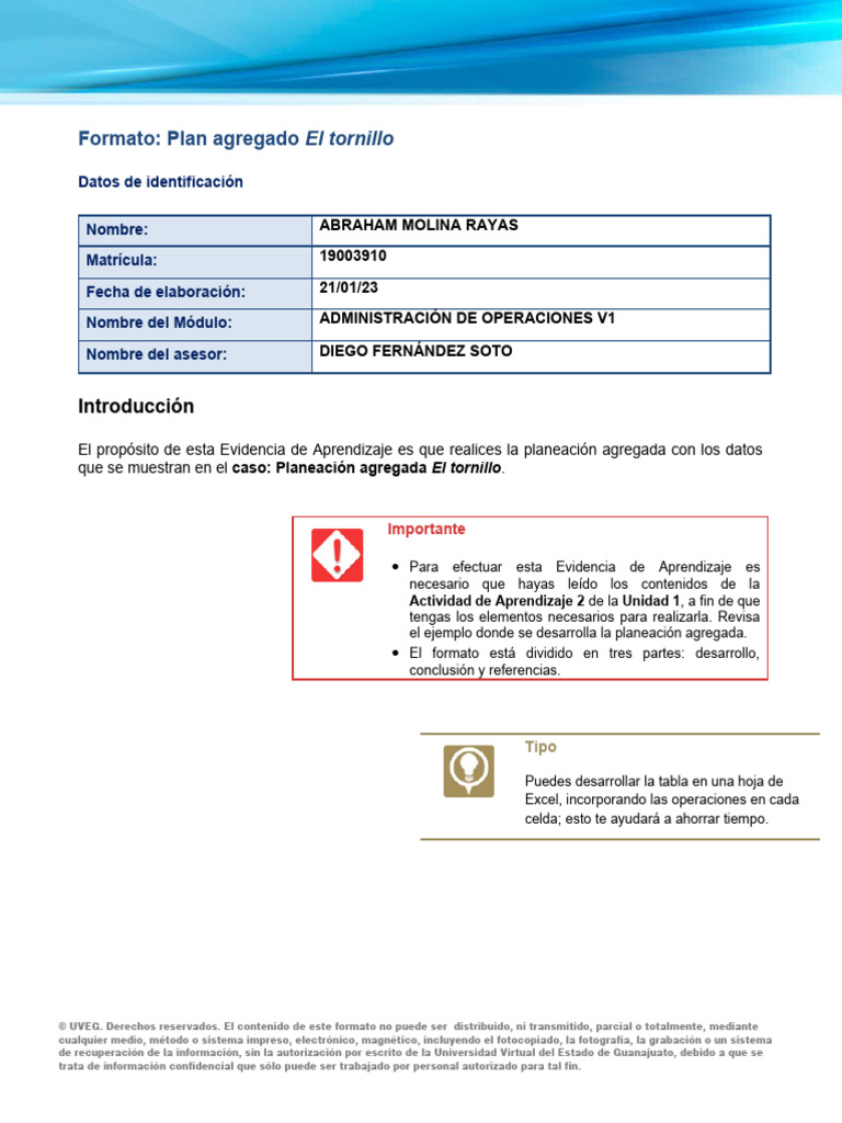 Molina Plan Agregado | PDF | Información