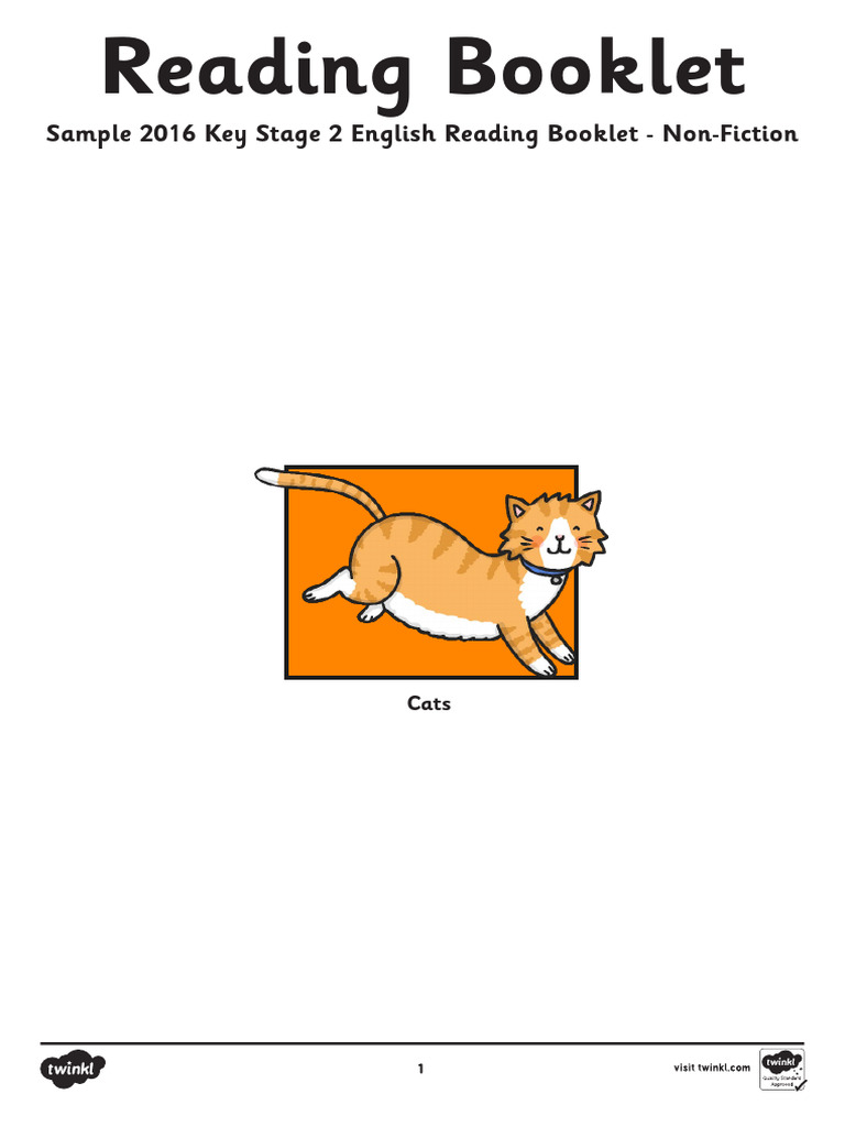 Reading Assessment Non-Fiction Booklet | PDF | Cats | Domesticated Animals