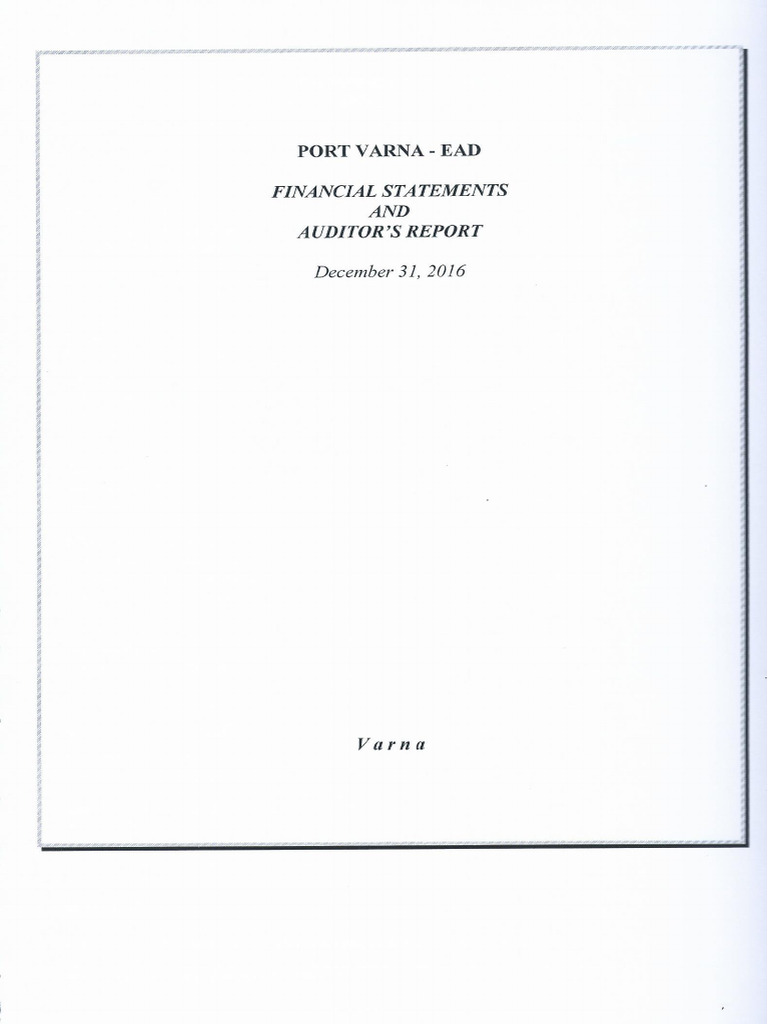 Port Varna Ead Financial Statements and Auditors Report 3112201 | PDF