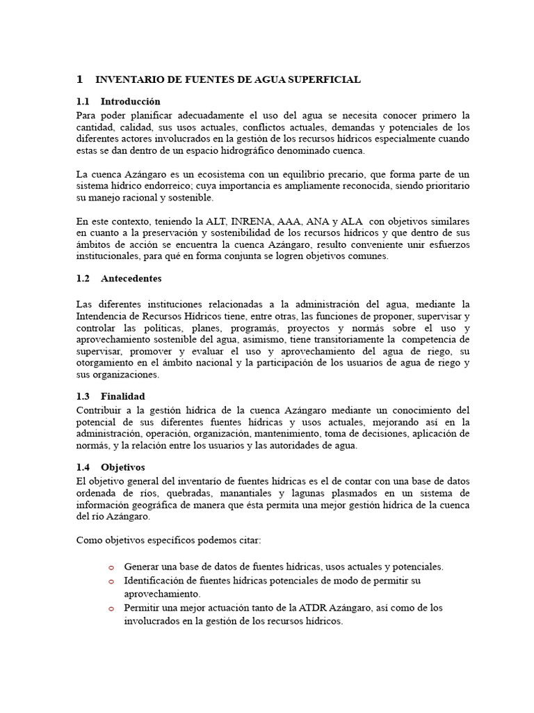 Gestión Hídrica en Cuenca Azángaro | PDF | Clima | Riego