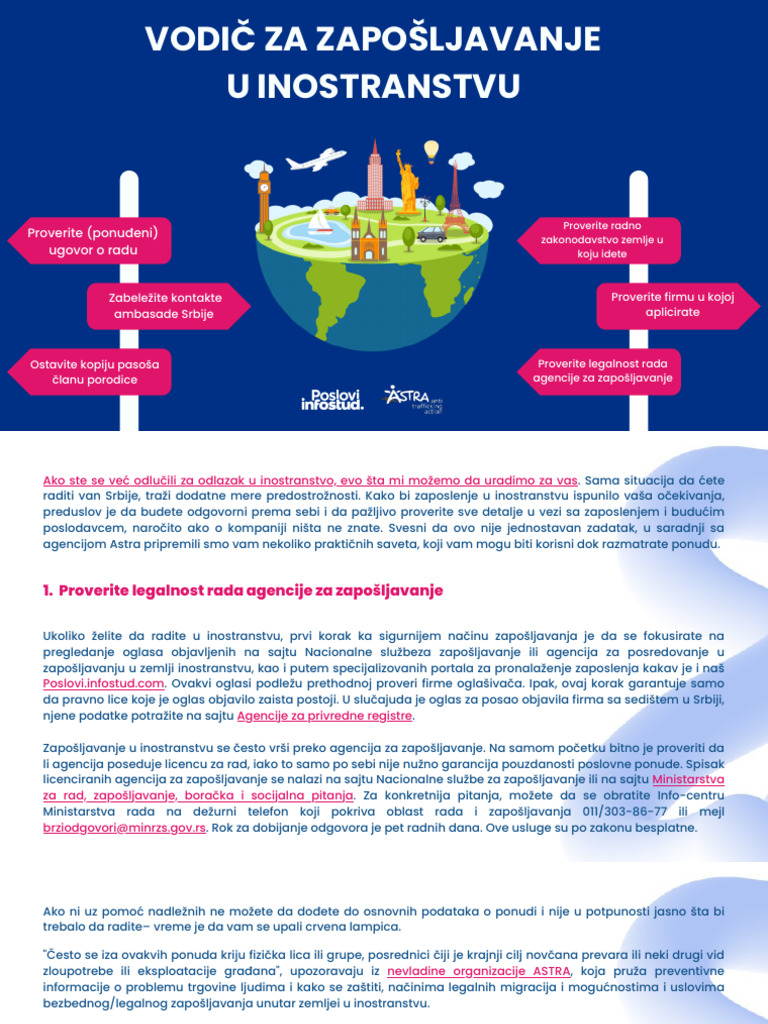 Vodic Za Zaposljavanje U Inostranstvu v2 | PDF