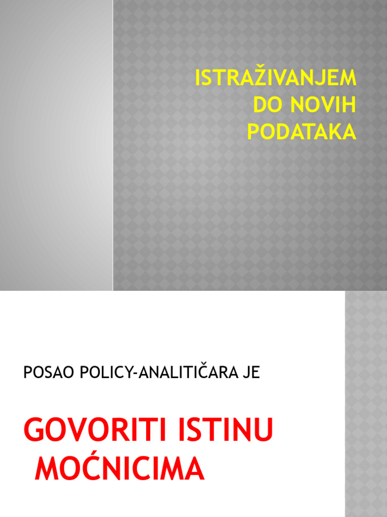 Policy Anketno Istraživanje 7 - Lekcija | PDF