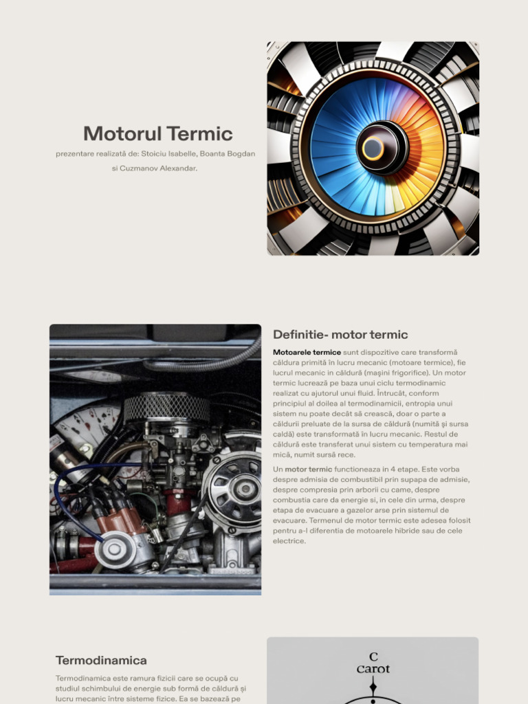 Motorul Termic - Fizica 8 | PDF