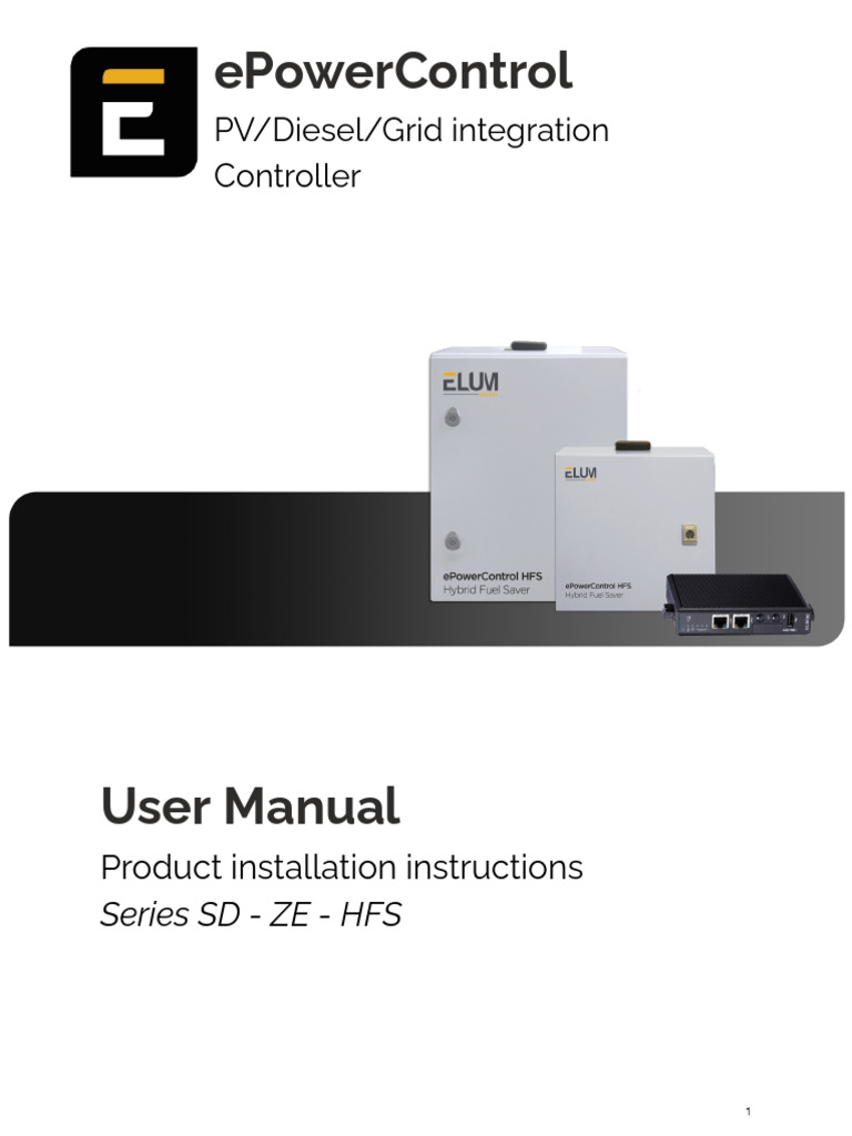 EPowerControl UserManual en V1.9 PV Diesel Grid Integration Controller ... EPowerControl UserManual en V1.9 PV Diesel Grid Integration Controller ...