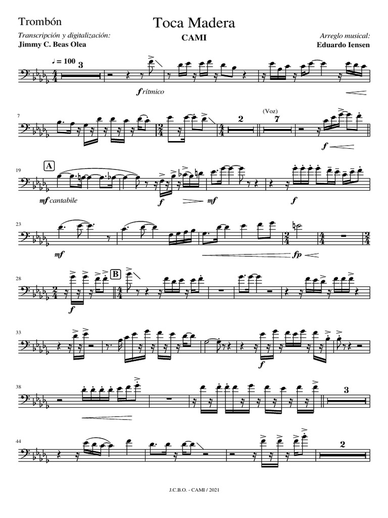 Toca Madera-Trombón | PDF