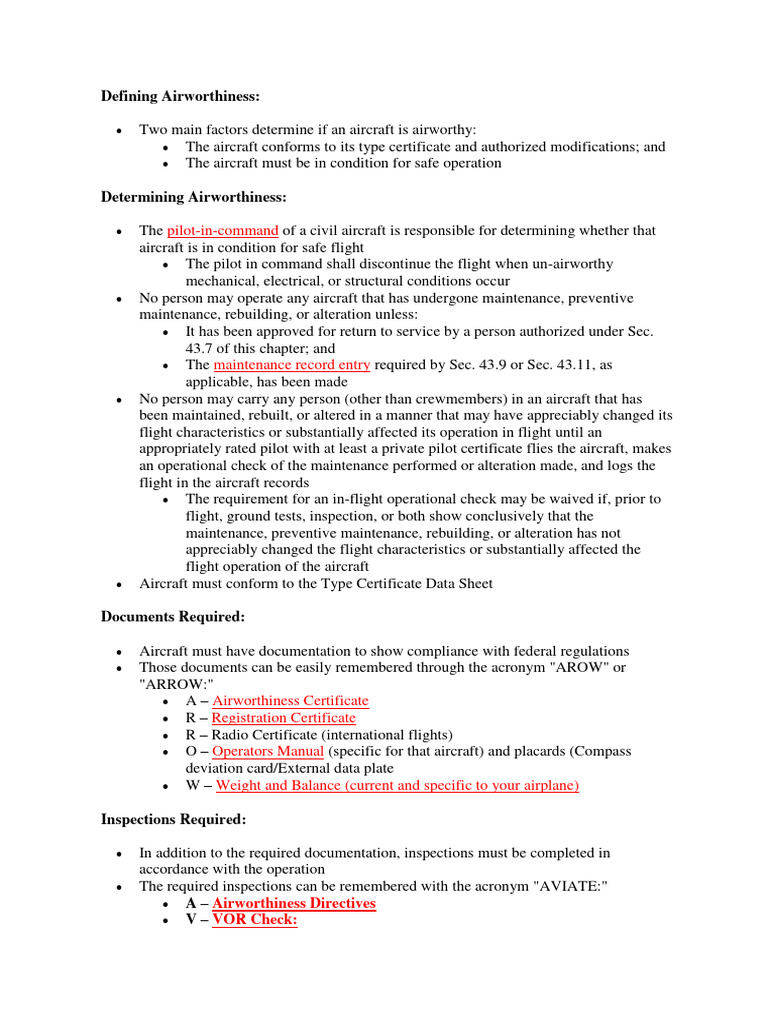 Airworthiness Requirements | PDF | Instrument Flight Rules | Aircraft