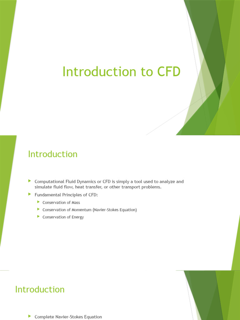 Introduction To CFD 2 | PDF | Computational Fluid Dynamics | Fluid Dynamics