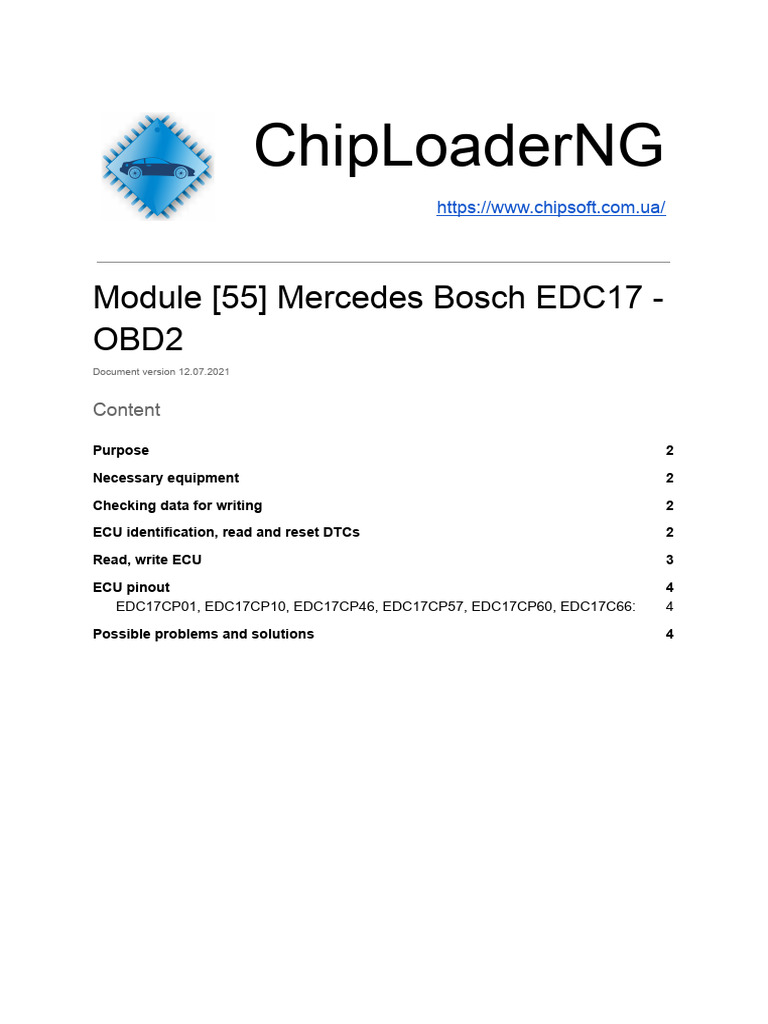EN Module (55) Mercedes Bosch EDC17 - OBD2 | PDF | Computer Architecture | Computer Science