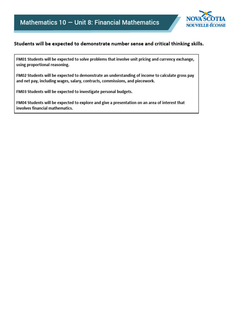 Financial Mathematics Curriculum Overview | PDF | Employment | Exchange ...