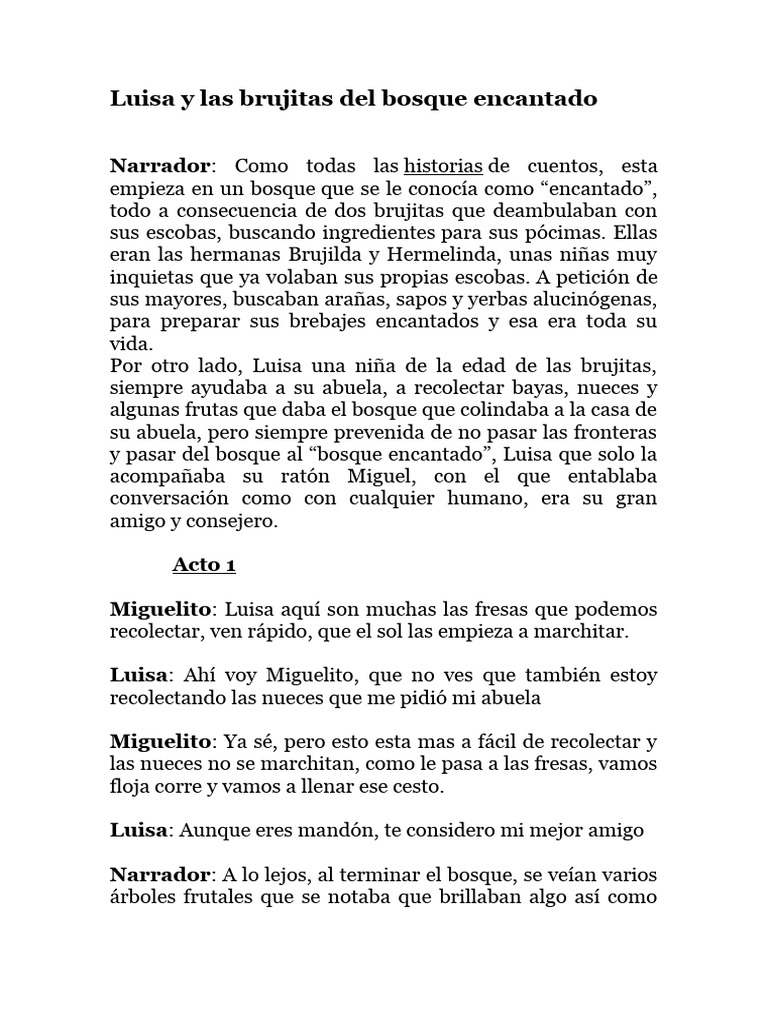 Cuentos Para Dramatizar En El Aula Pdf