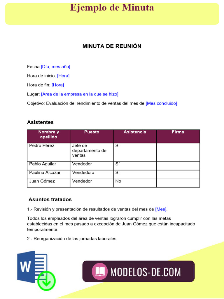 Modelo de Minuta | PDF