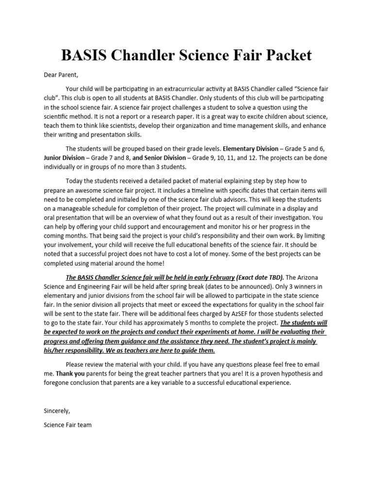 Science Fair Student Packet | PDF | Experiment | Dependent And ...