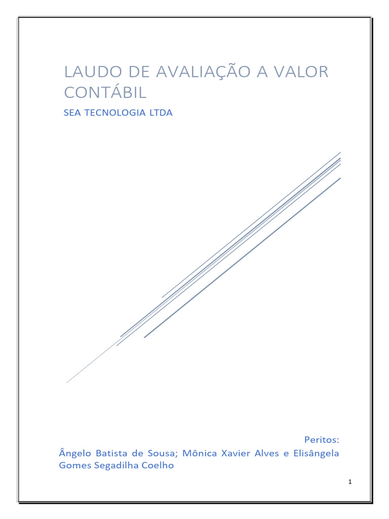 Laudo Pericial Do Valor Contábil | PDF | Contabilidade | Escrituração ...