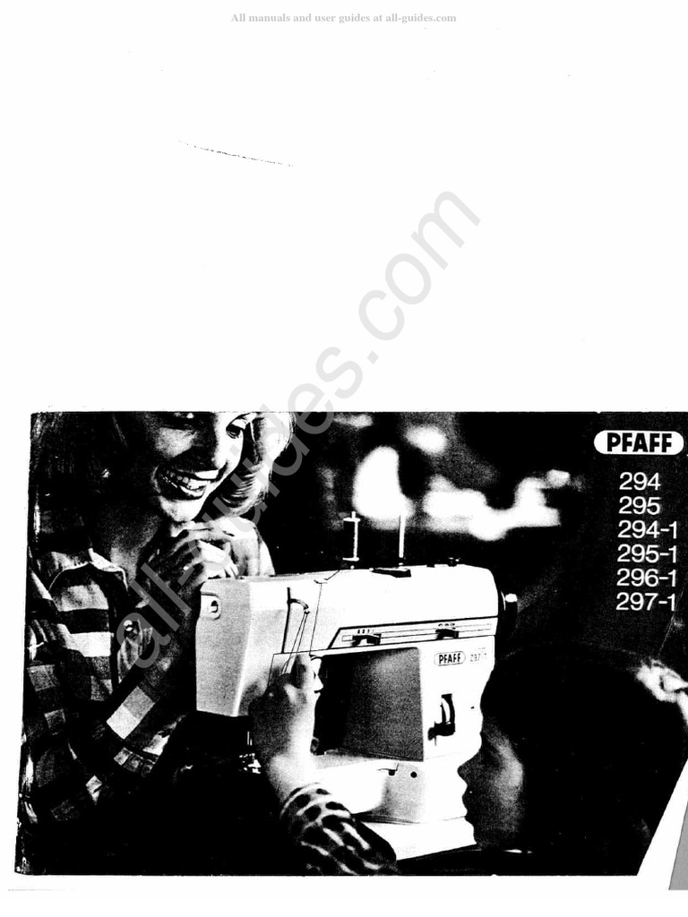 Pfaff 294 Sewing Machine Instruction Manual | PDF | Seam (Sewing) | Sewing