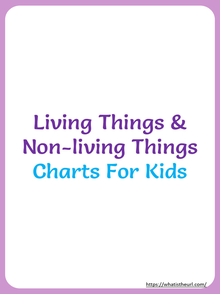 Living vs Non-Living Things Chart | PDF | Social Science | Young Adult
