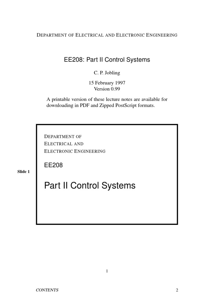 Basic Control System 1 | PDF | Control Theory | Control System