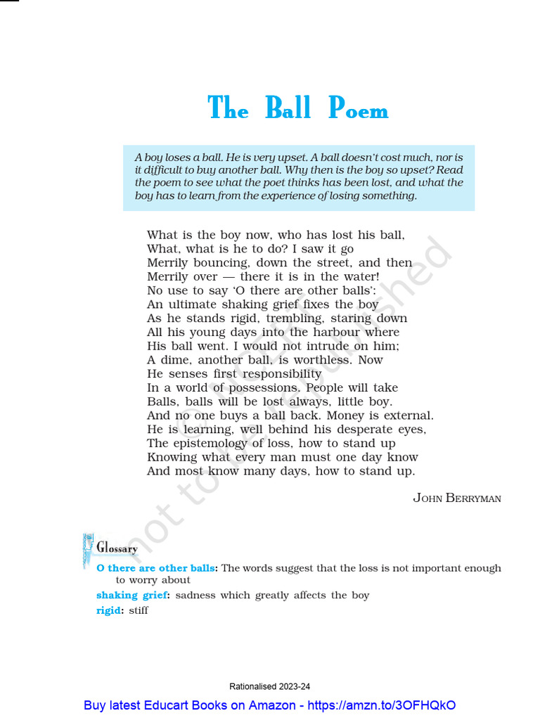 Text The Ball Poem | PDF | Epistemology | Knowledge