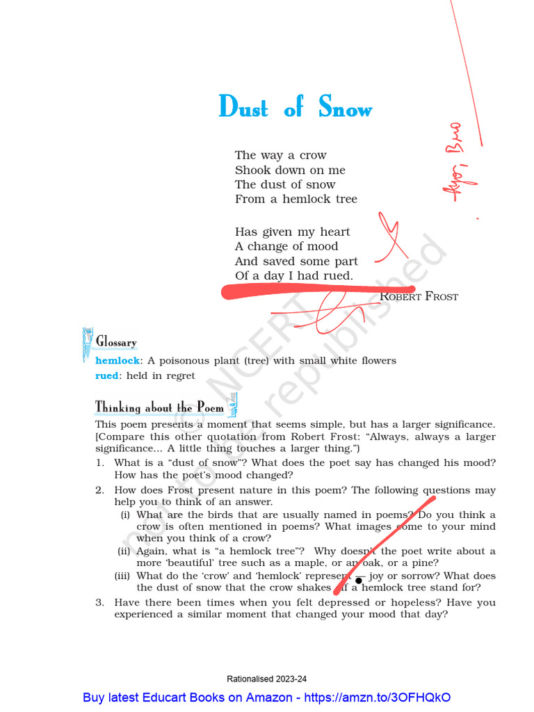 Poem 1 Dust of Snow | PDF