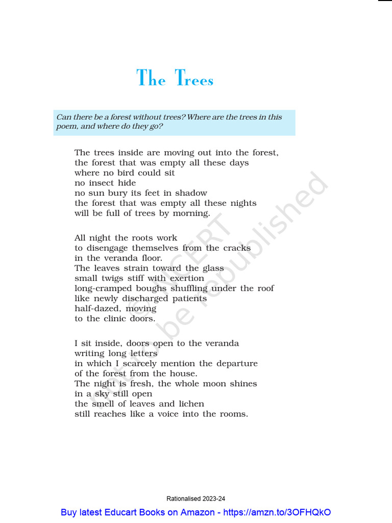 Poem 7 The Trees | PDF | Trees | Poetry