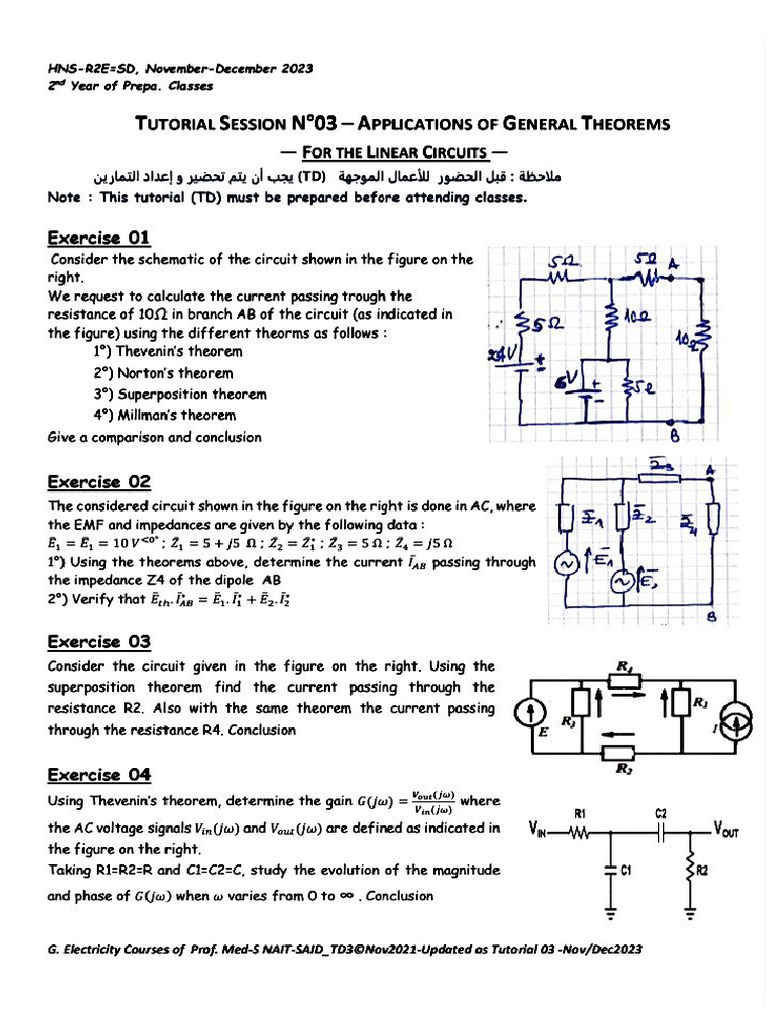 Solution TD 3 Électricité Générale | PDF