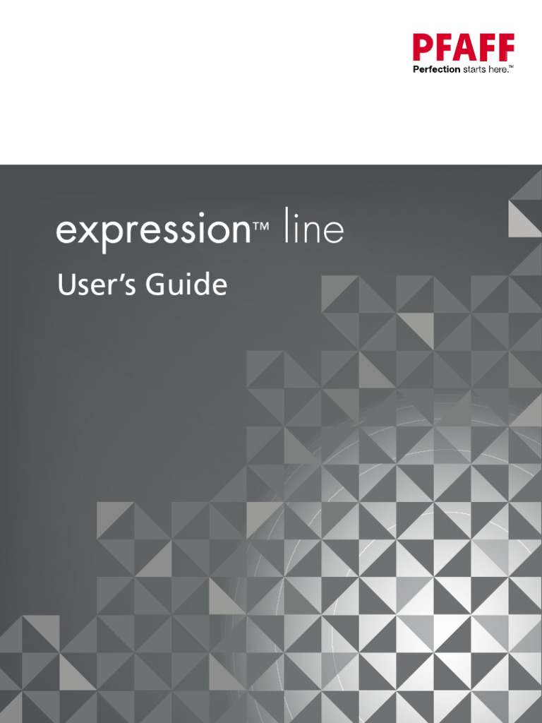 Pfaff Expression 710/720 Sewing Machine Instruction Manual | PDF | Ac ...