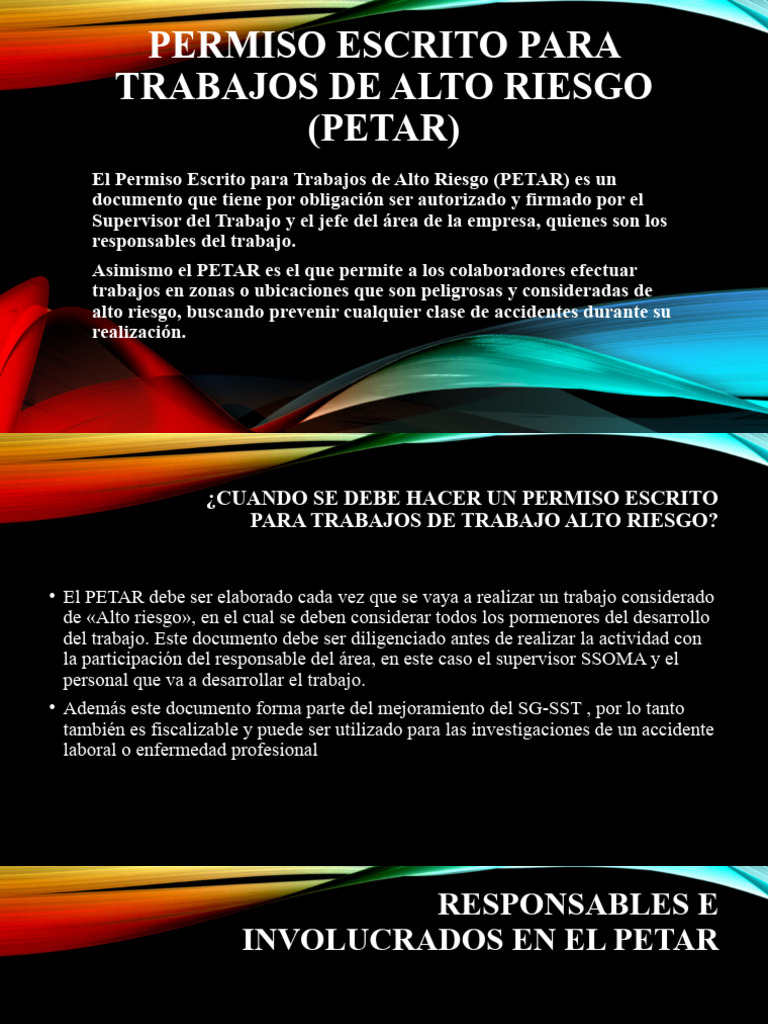 Permiso Escrito para Trabajos de Alto Riesgo ( | PDF