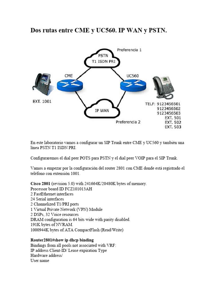 Dos Rutas Entre CME y UC560 | PDF | Tecnologías de la información ...