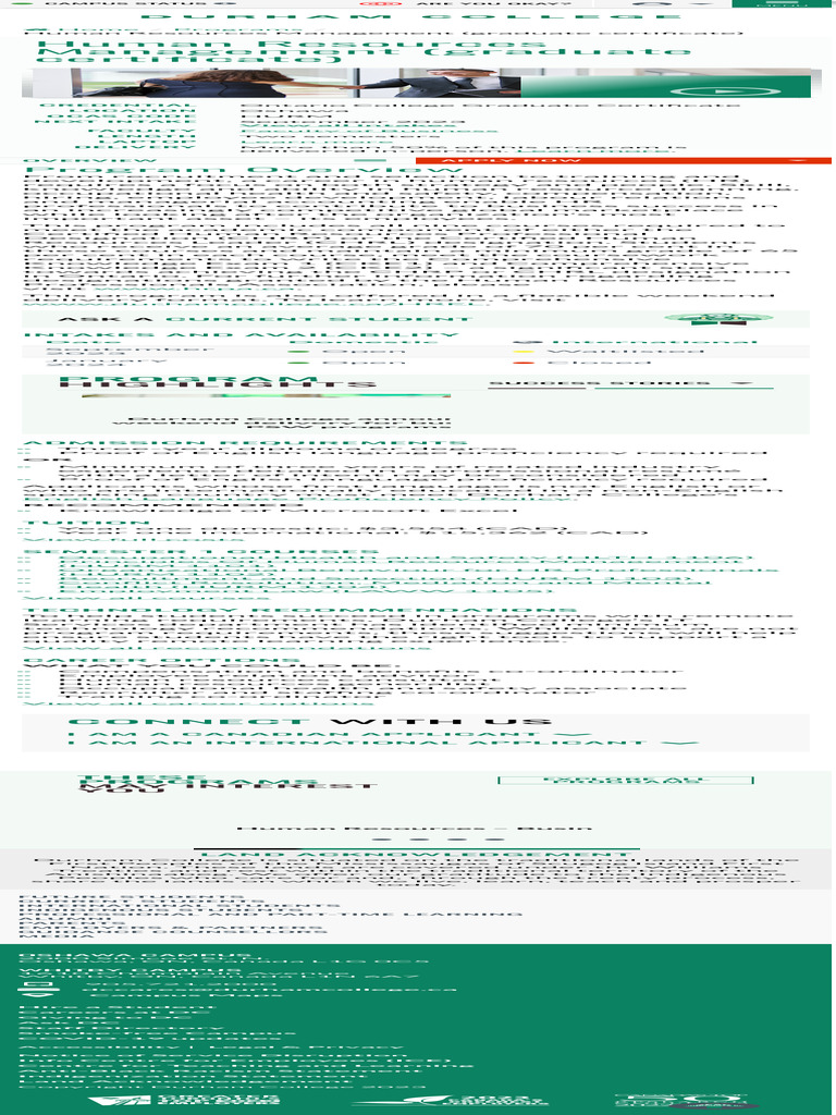 Human Resources Management (Graduate Certificate) | PDF | Human ...