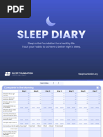AASM Sleep Diary PDF | PDF