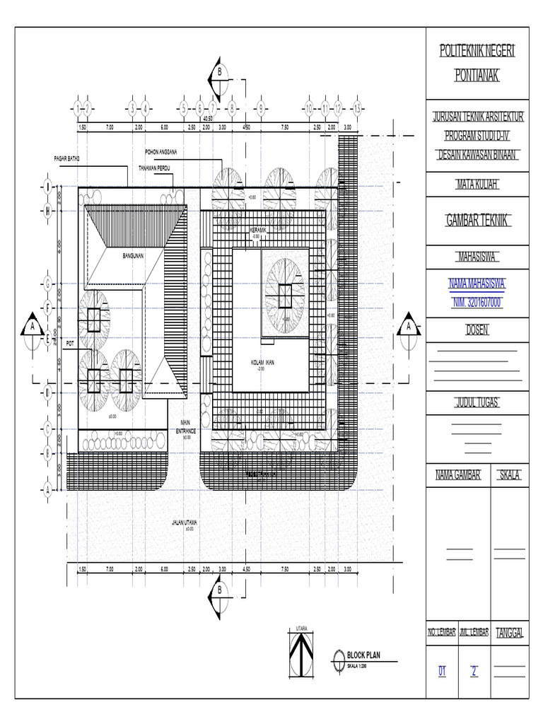 Gamtek Tugas Siteplan (Blockplan) | PDF