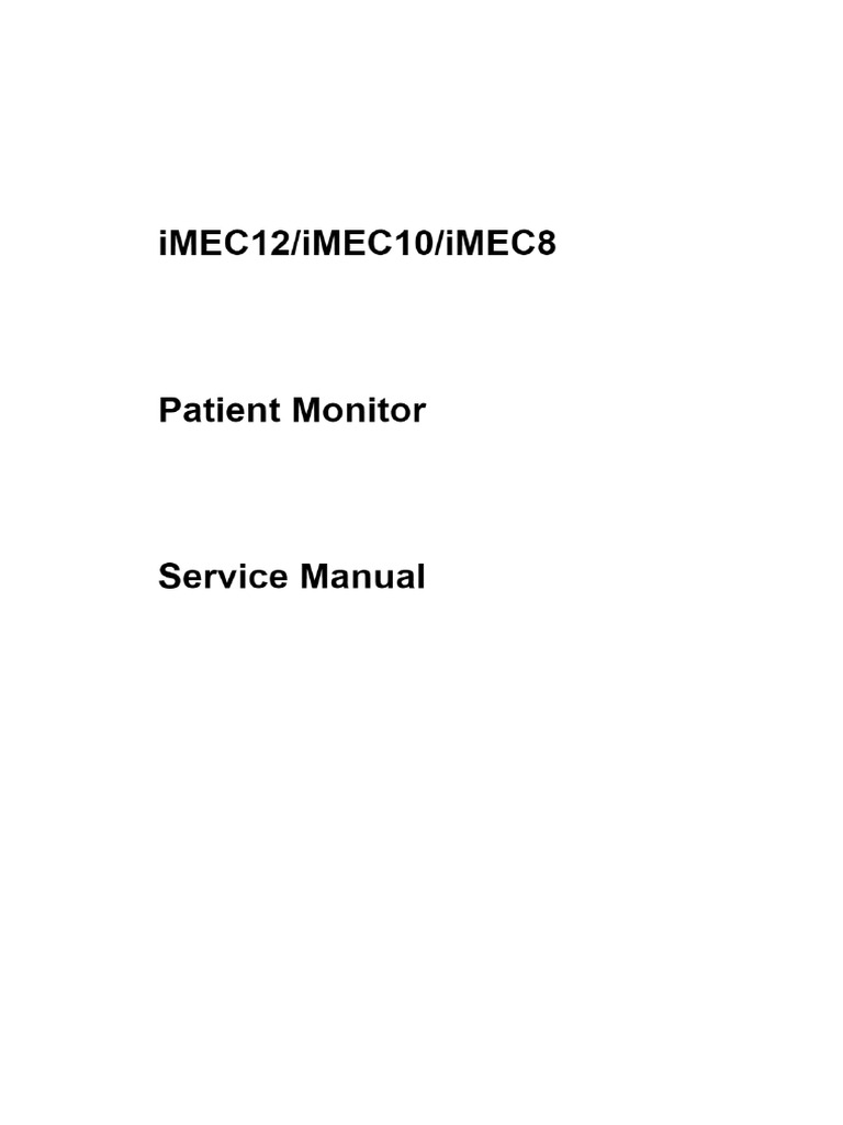 IMEC12 - iMEC10 - iMEC8 Patient Monitor Service Manual - Manualzz | PDF