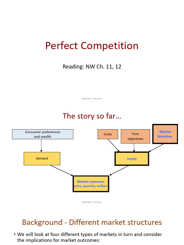 Lecture4 CompMarketsposting | PDF | Perfect Competition | Long Run And ...