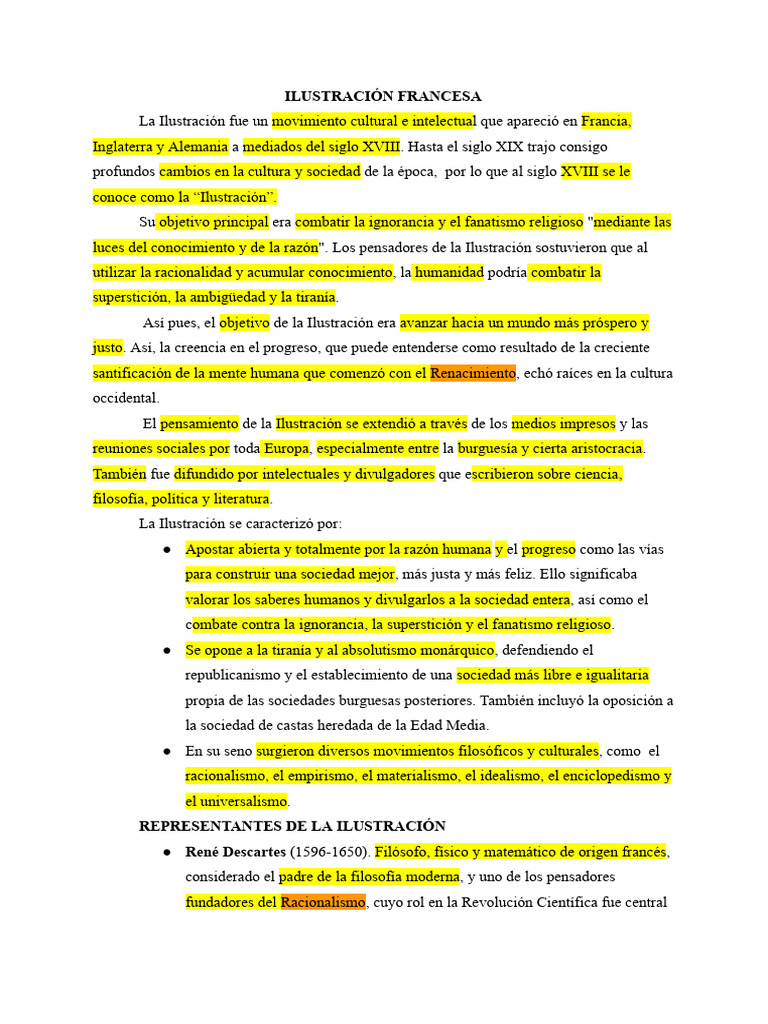 ILUSTRACIÓN FRANCESA | PDF | Era de iluminacion | Voltaire