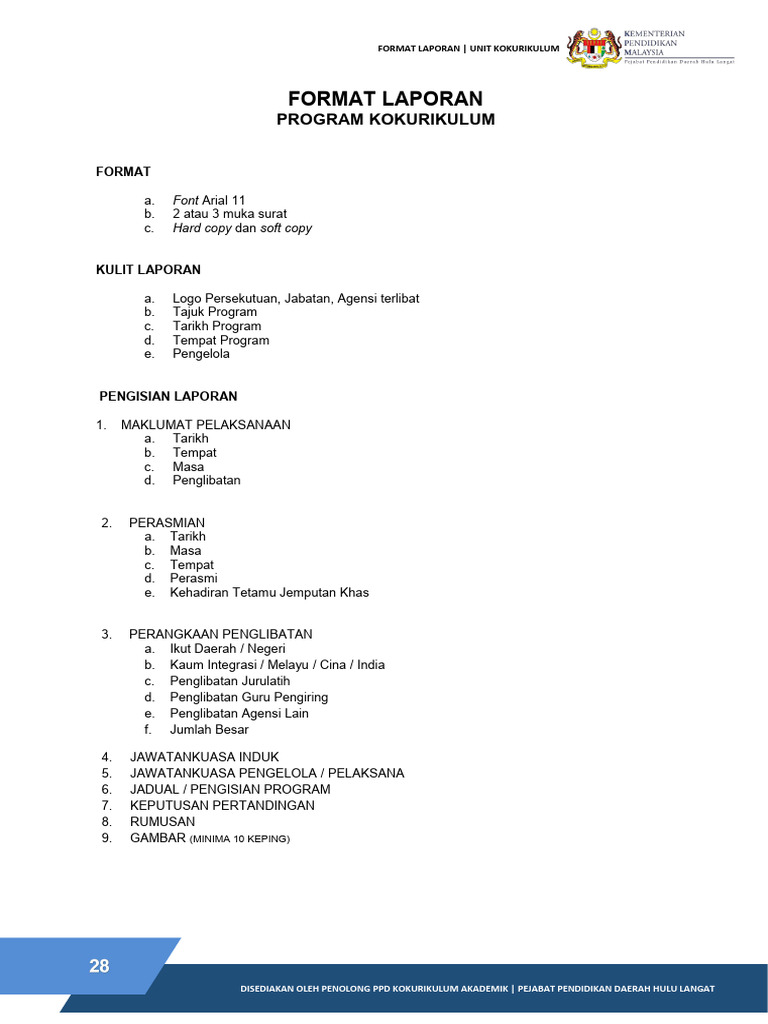 11 Format Laporan | PDF