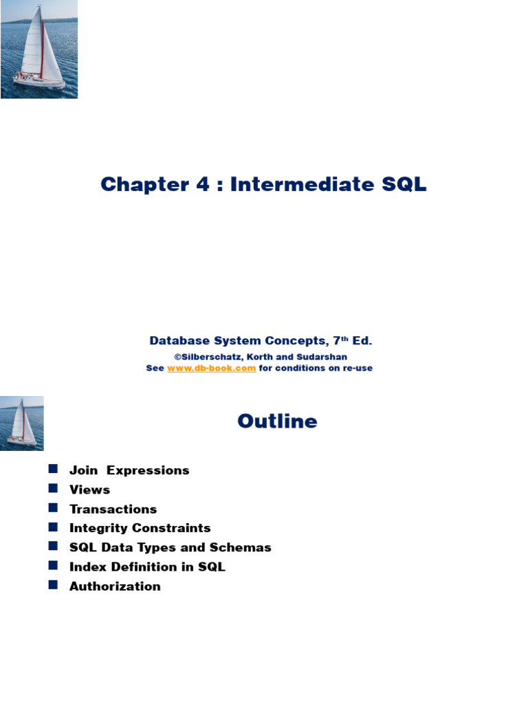 ch4 23 11 2023 | PDF | Relational Database | Database Index