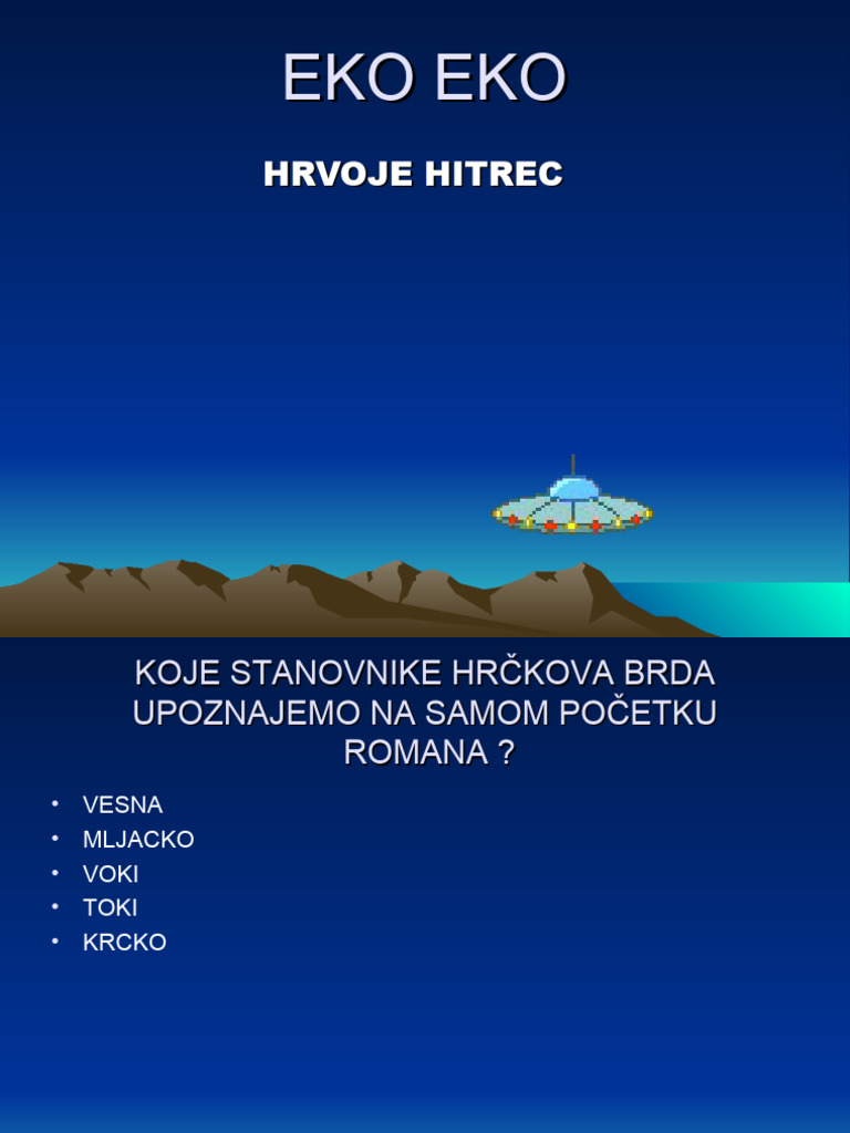 Hrvoje Hitrec - Eko Eko-1 | PDF